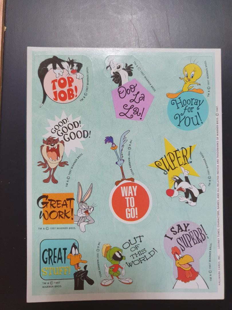 Warner bros vintage sticker 2, Hobbies & Toys, Stationery & Craft ...
