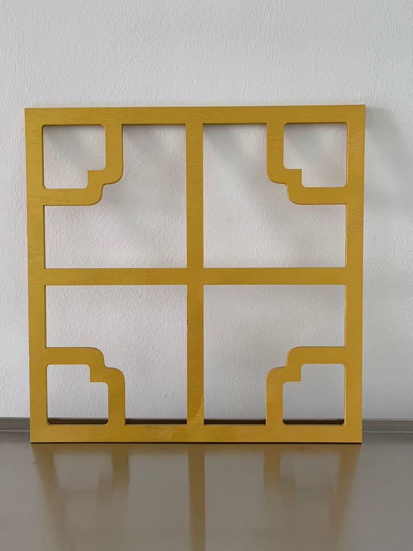 Wooden golden window frame, Furniture & Home Living, Home Decor, Frames ...