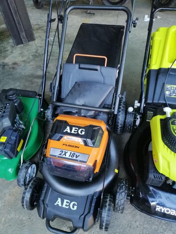 AEG Lawn Mower Battery Operated 2x 18 volts, Furniture & Home Living ...