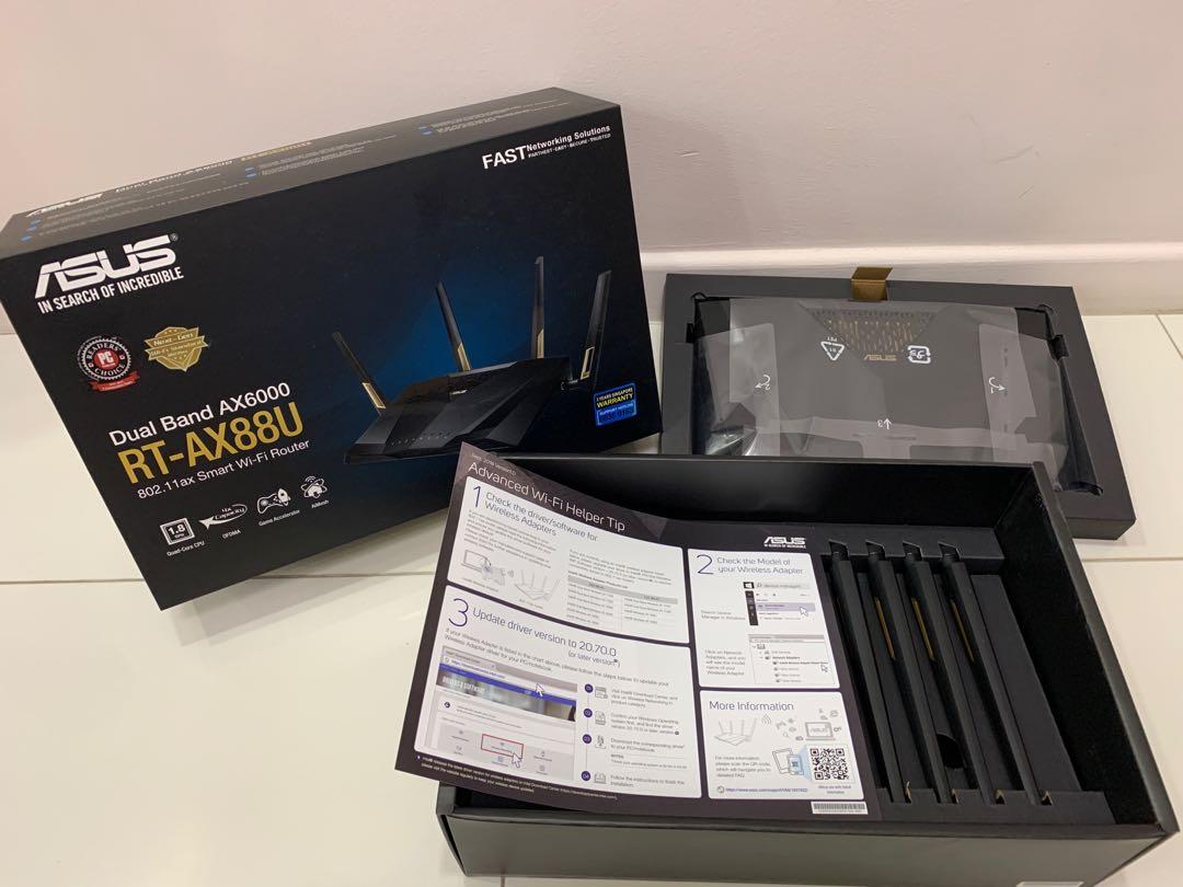 ASUS Dual Band AX6000 RT-AX88U Smart Wi-Fi Router, TV & Home Appliances ...