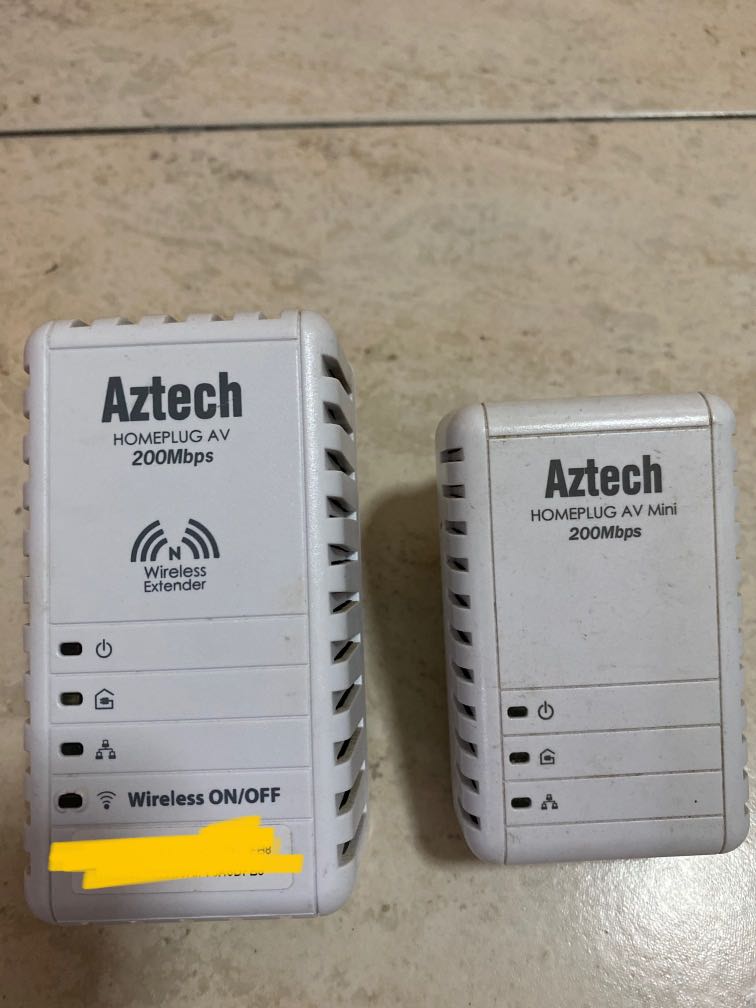Aztech homeplug AV 200Mbps, TV & Home Appliances, Electrical, Adaptors ...