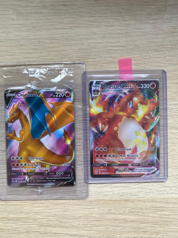Charizard V Full Art Promo and Charizard Vmax, Hobbies & Toys, Toys ...