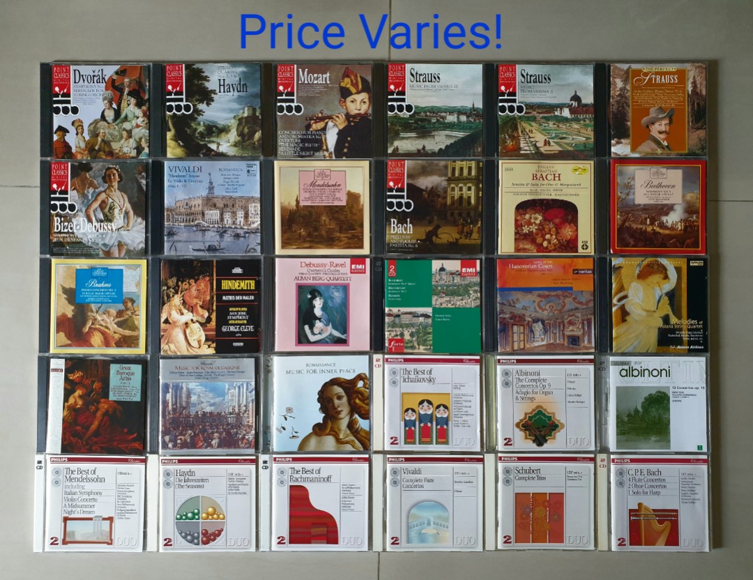 Classical CD - A.Dvorak,Haydn,Mozart,Strauss,Bizet-Debussy,Vivaldi ...
