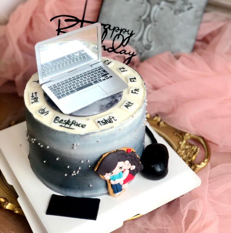 Computer laptop notebook cake topper, Furniture & Home Living ...