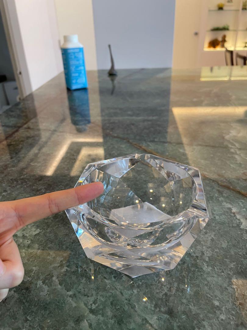 Crystal ash tray, Furniture & Home Living, Home Decor, Other Home Decor ...