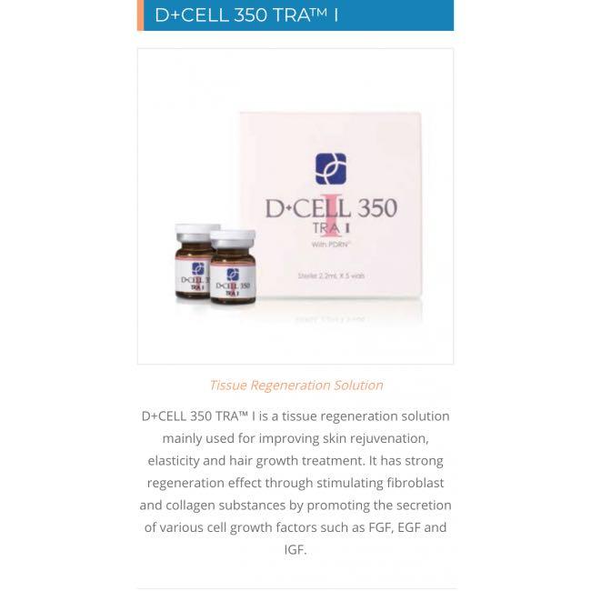 D+Cell 350 TRA PDRN #dcell #d+cell #tra #pdrn, Beauty & Personal Care, Face, Face Care on Carousell