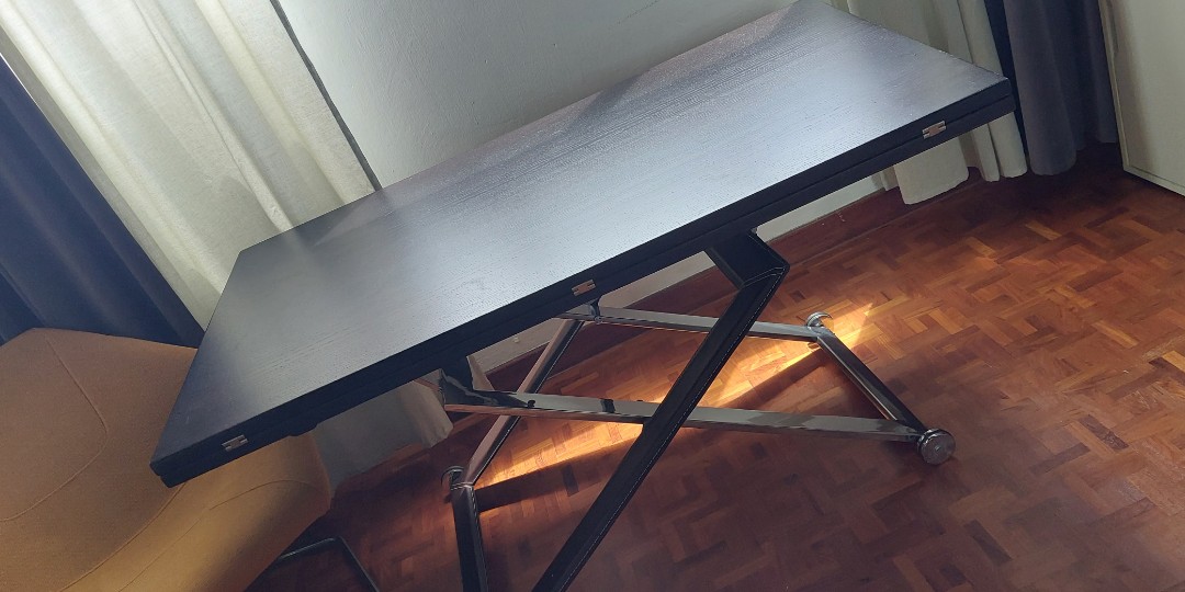 Designer dining table, expandable, hydraulic legs to move up and down ...