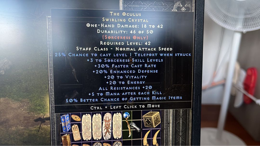 Diablo 2 sorceress wand +3, Video Gaming, Gaming Accessories, In-Game ...