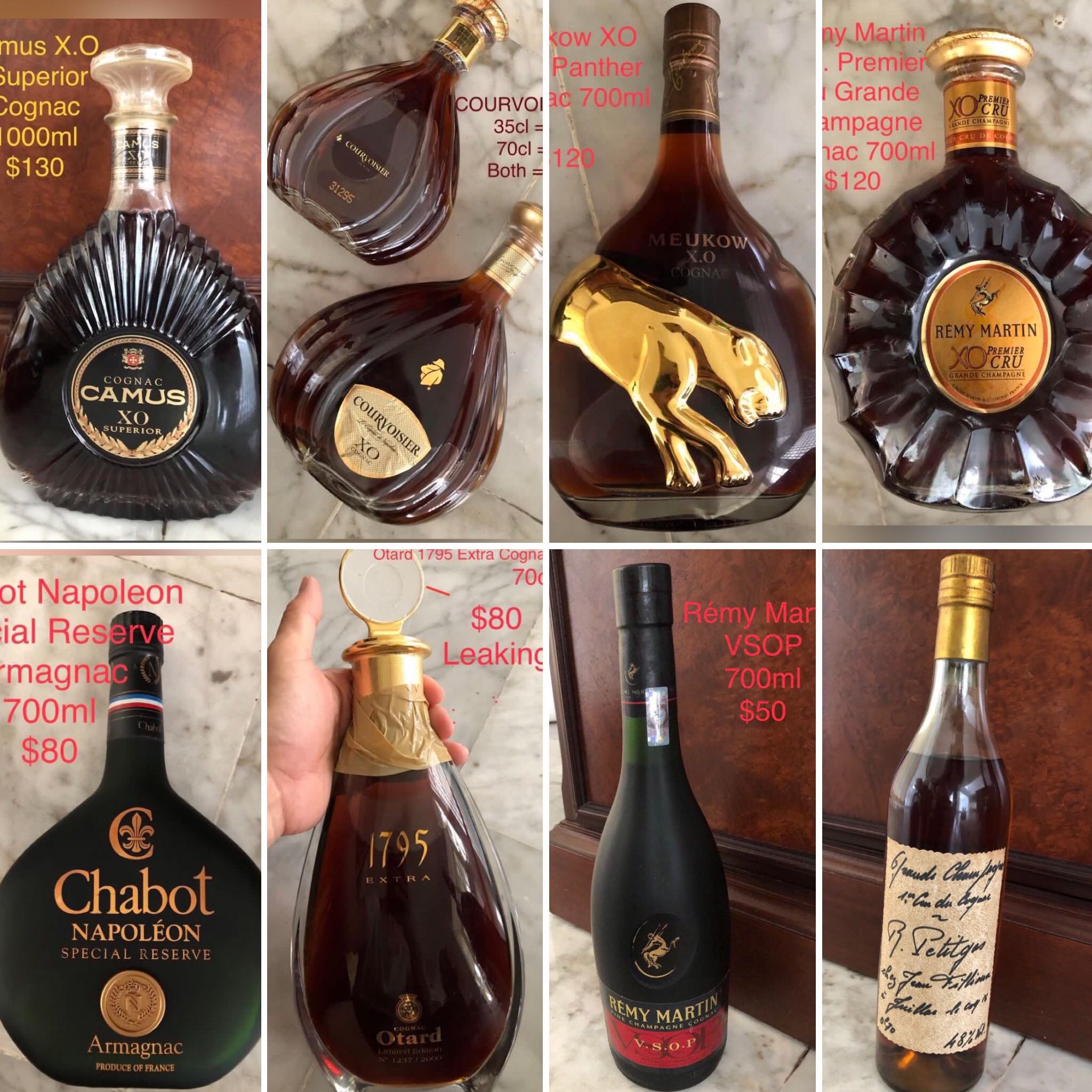 Different cognacs (all no box), Food & Drinks, Alcoholic Beverages on ...