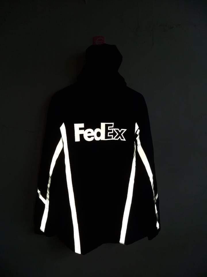 FedEx Hooded Reflective coat by Stan Herman, Men's Fashion, Coats ...