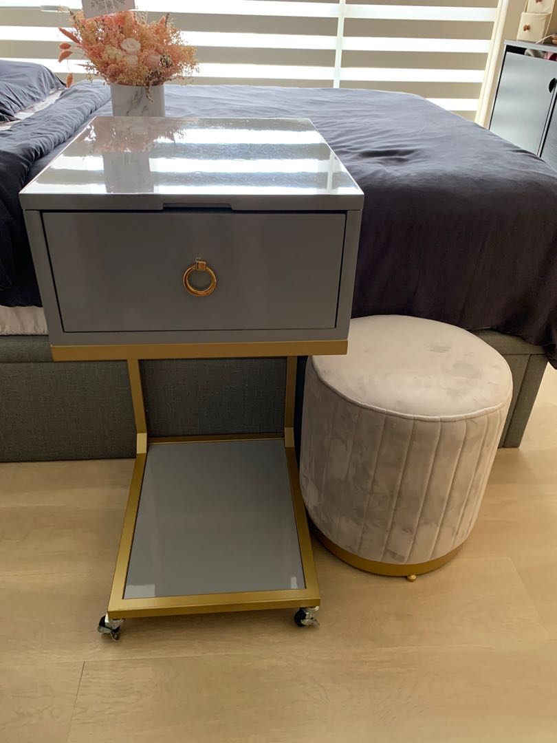 foldable dressing table with cushion stool, Furniture & Home Living ...