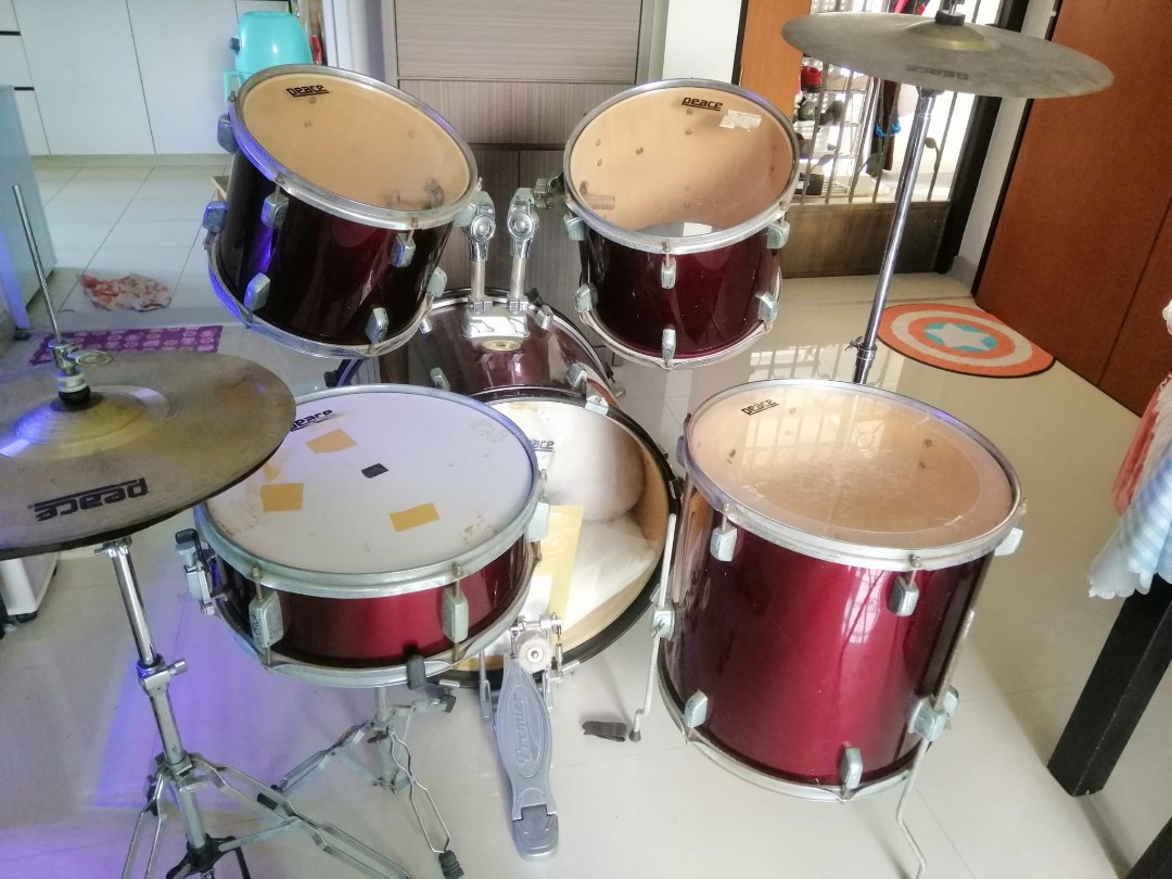 Full Drum Set, Hobbies & Toys, Music & Media, Musical Instruments on ...
