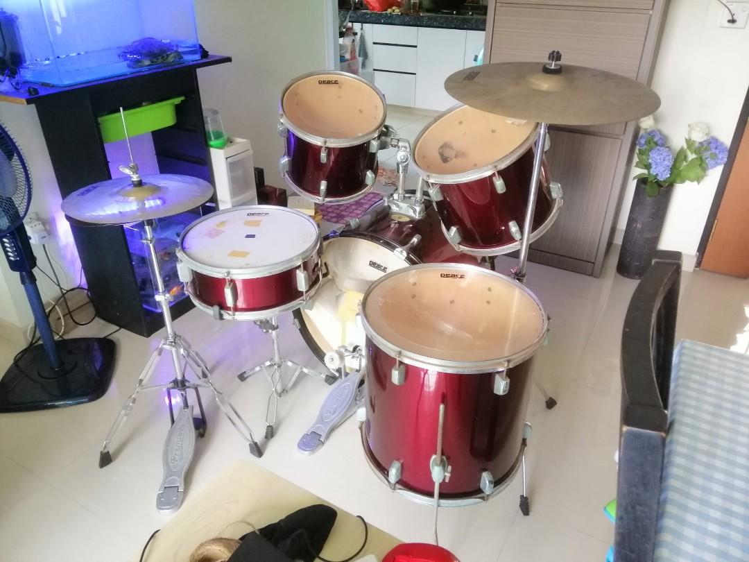Full Drum Set, Hobbies & Toys, Music & Media, Musical Instruments on ...