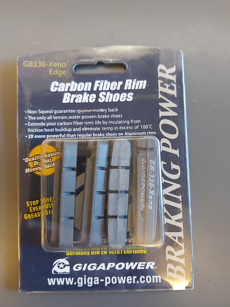 Gigapower Carbon Fiber Rim Brake Shoes, Sports Equipment, Bicycles ...