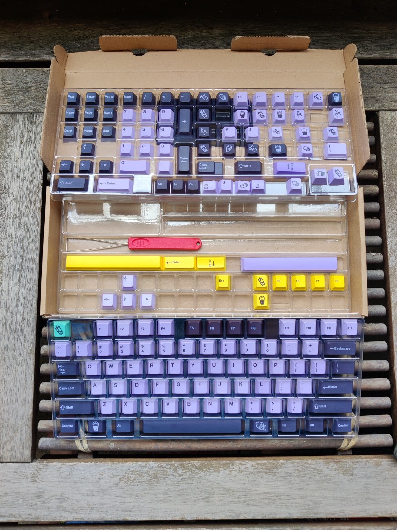 Gmk Taro themed pbt keycaps jtk kbdfans abs kat epbt milkyway ...