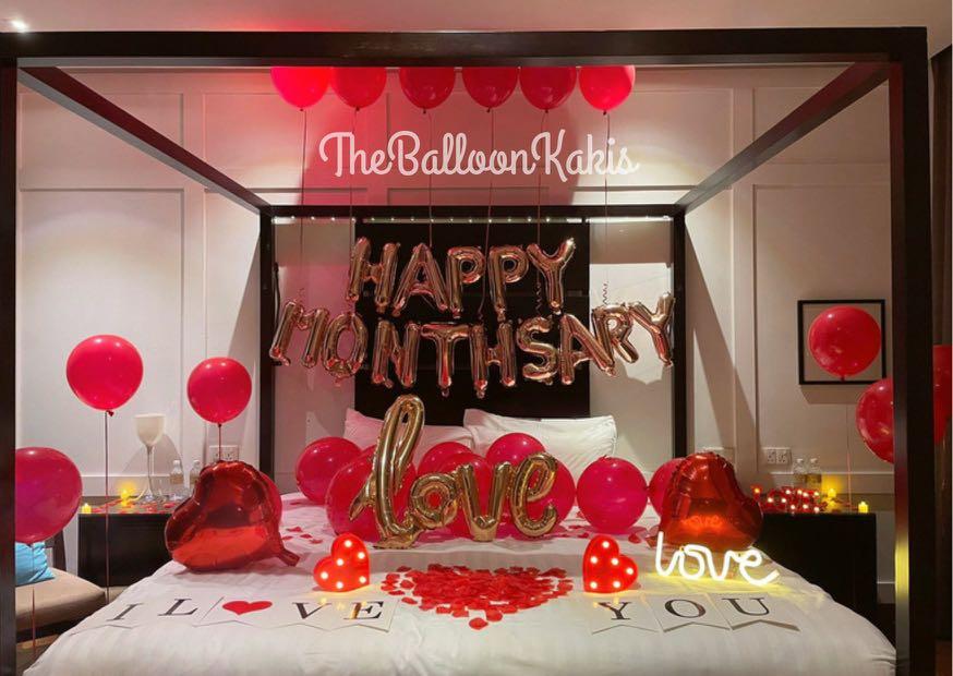 Happy monthsary decorations romantic setup, Hobbies & Toys, Stationery ...