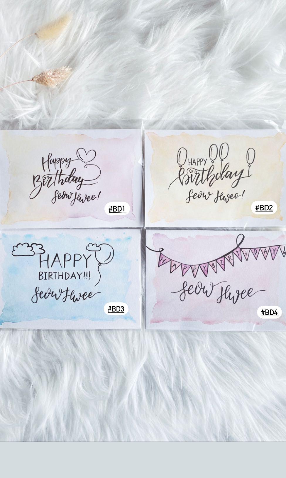 [AHZ] Happy Birthday Cards (#HBD), Hobbies & Toys, Stationery & Craft ...