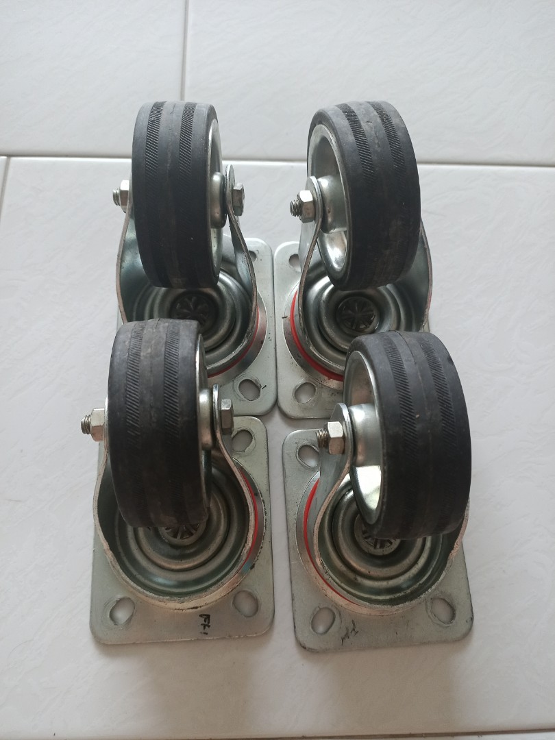 Heavy duty trolley wheels, Furniture & Home Living, Outdoor Furniture ...