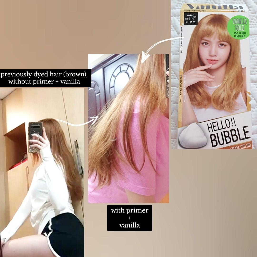 Hello Bubble Hair Dye Vanilla, Beauty & Personal Care, Hair on Carousell