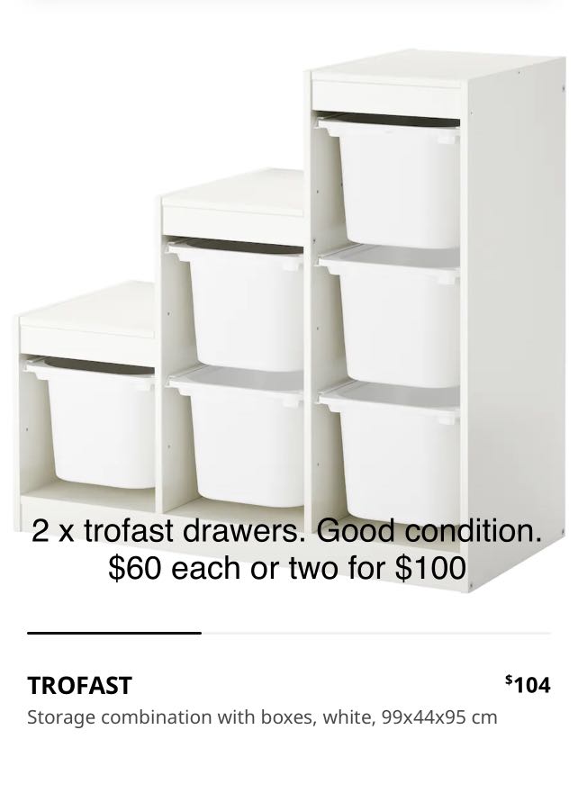 Ikea trofast frame + drawers, Furniture & Home Living, Furniture ...