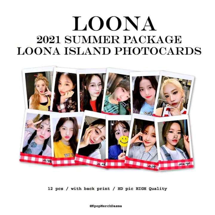 LOONA 2021 SUMMER PACKAGE LOONA ISLAND PHOTOCARDS (PLEASE READ THE NOTE ...