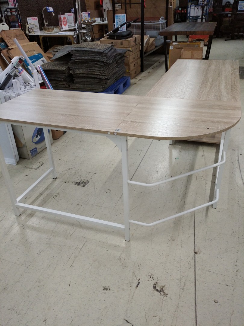 L-Shape Computer Table, Furniture & Home Living, Office Furniture ...