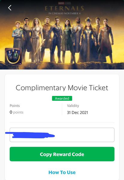 Marvel Eternals Movie Ticket, Tickets & Vouchers, Vouchers on Carousell