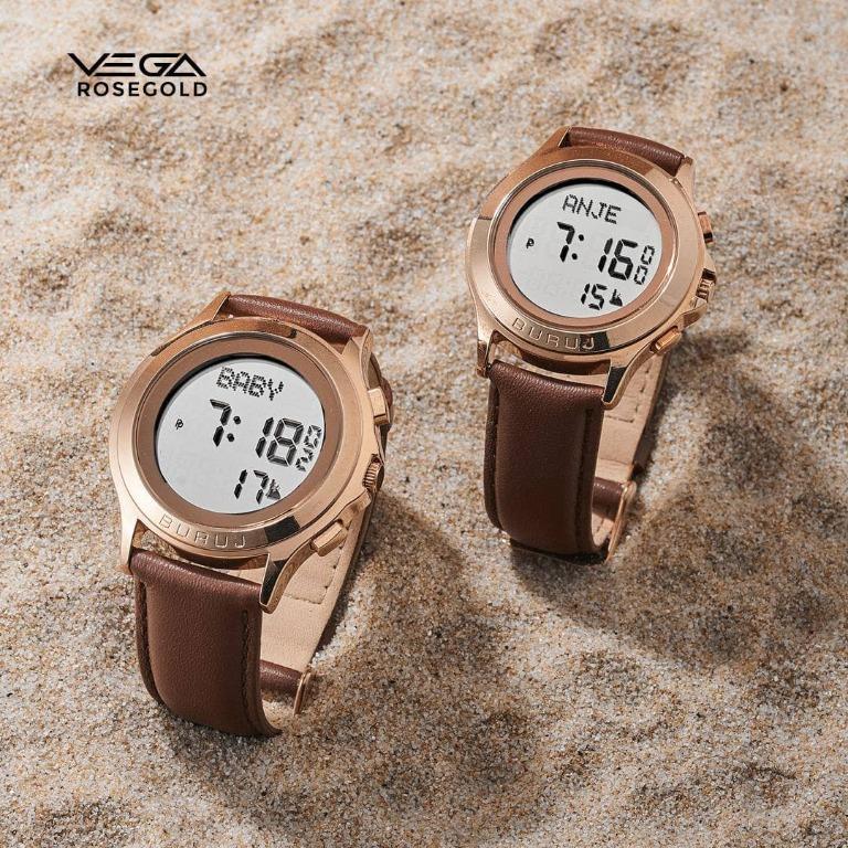 (NEW ARRIVAL) BURUJ VEGA, Qiblat Watch Jam Azan , Jam Kiblat Jam Solat ...