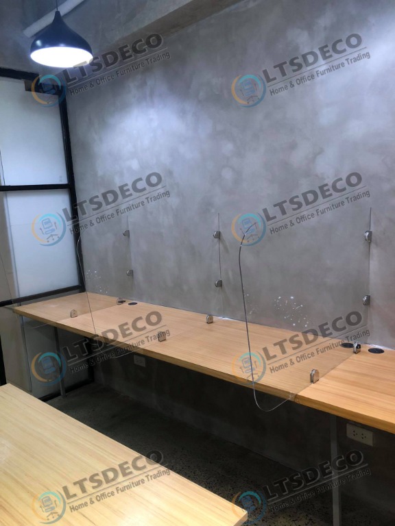 Office Partition Acrylic Barrier Office Furniture, Furniture & Home ...