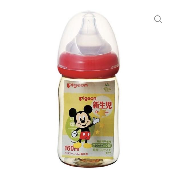 Pigeon PPSU Milk Feeding Bottle Wide Neck (Mickey Mouse), 160ml, Babies & Kids, Nursing ...