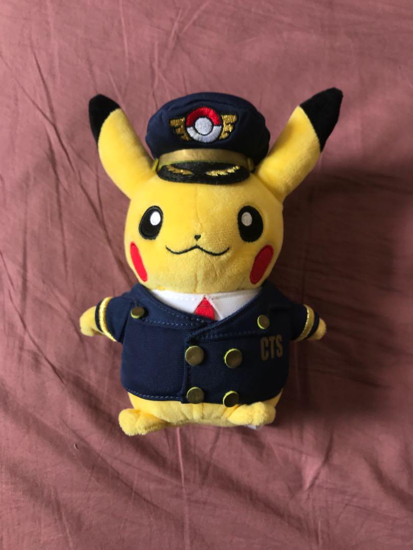 Pilot costume Pikachu plush, Hobbies & Toys, Toys & Games on Carousell