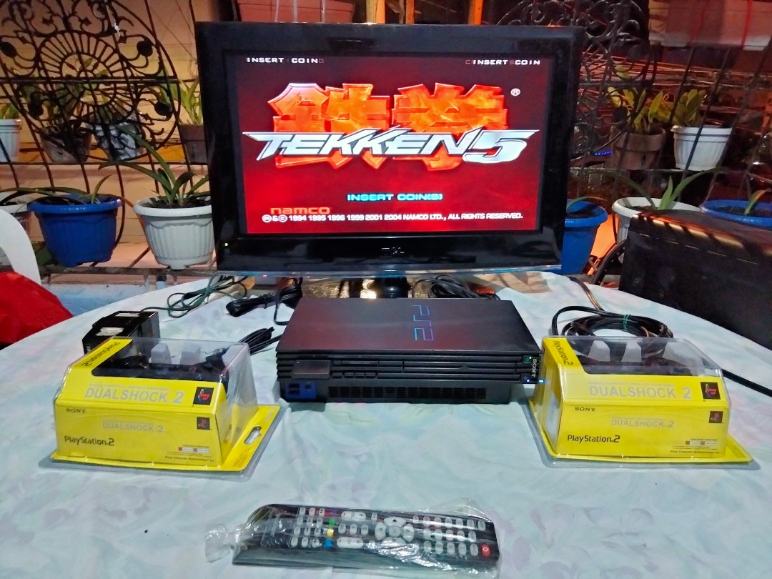 Playstation 2 Complete set and TV, Video Gaming, Video Game Consoles ...