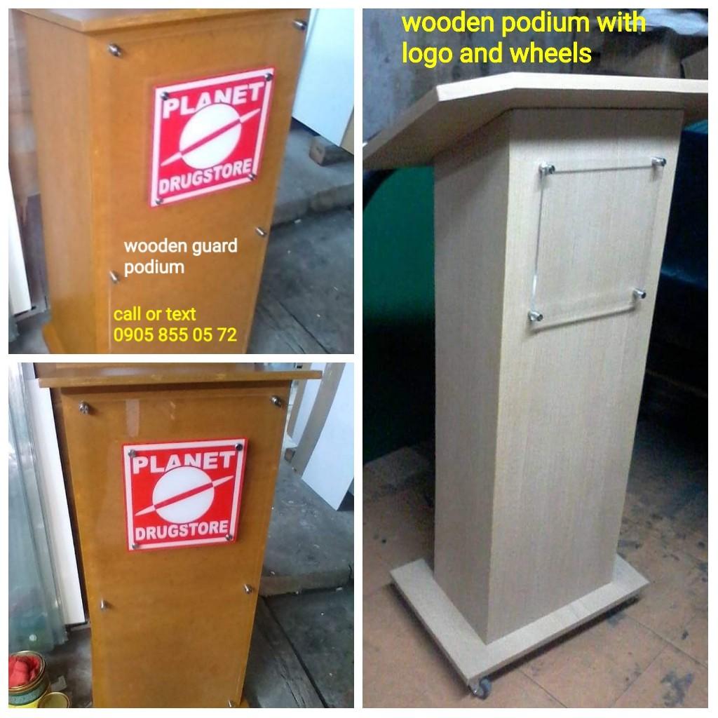 Podium Lectern Rostrum, Glass Board Tempered Magnetic Glass Glass Panel ...