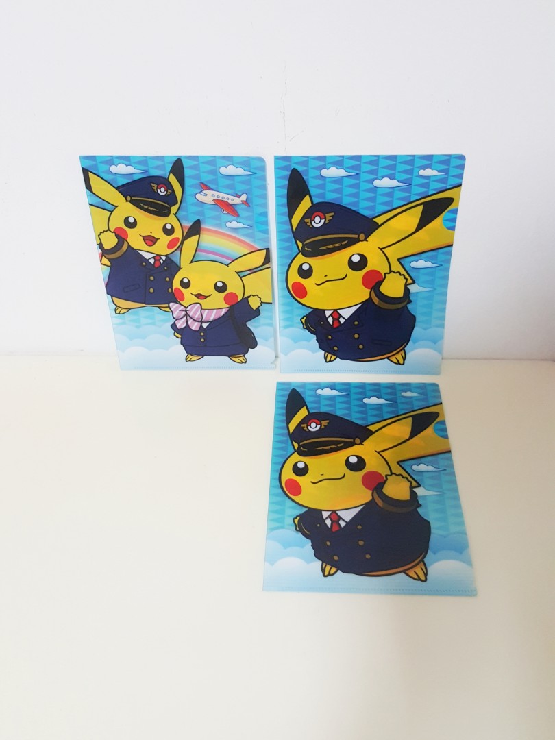Pokemon - Pikachu Pilot and Stewardess A5 File, Hobbies & Toys ...