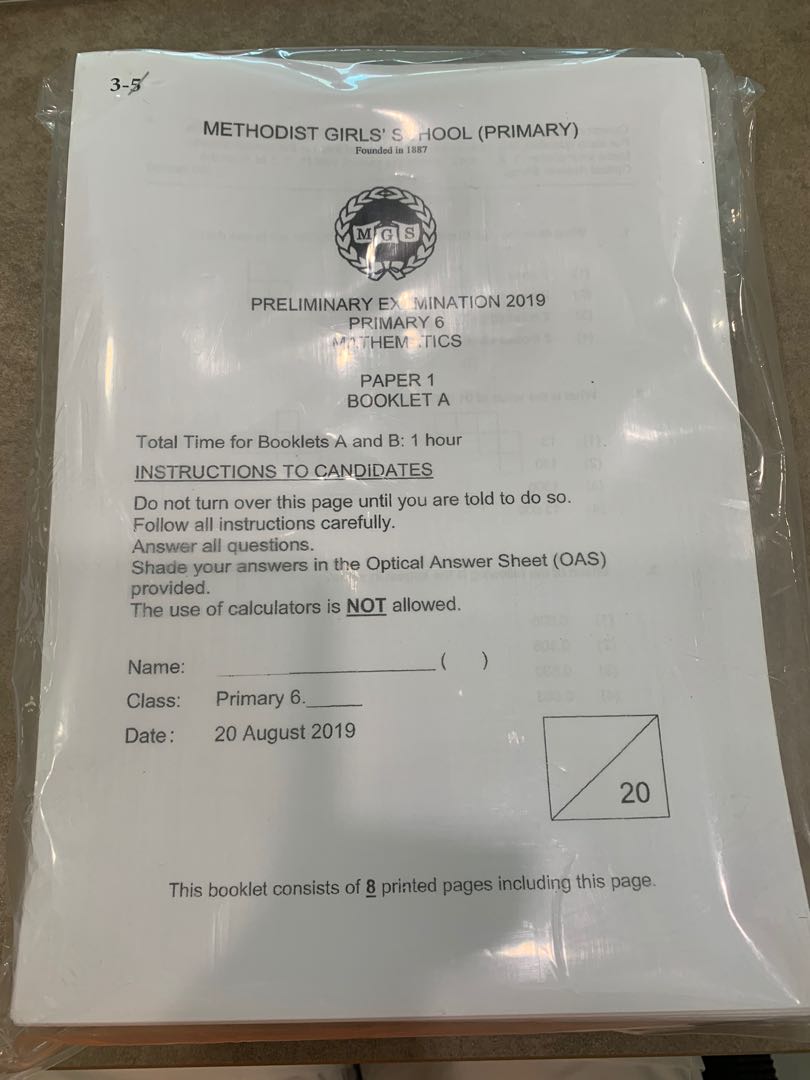 Primary 6 Math Exam Papers - Top Schools, Hobbies & Toys, Books ...