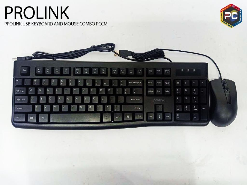 PROLINK KEYBOARD & MOUSE PCCM-2003, Computers & Tech, Parts ...