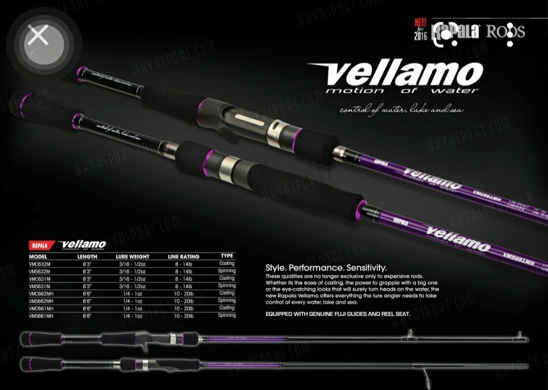 Rapala bc 1 pc rod, Sports Equipment, Fishing on Carousell