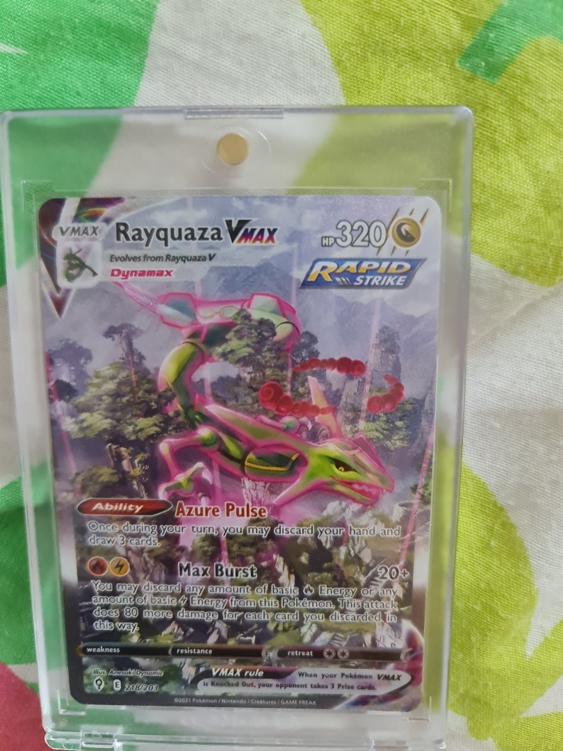 Rayquaza vmax alternate art, Hobbies & Toys, Toys & Games on Carousell