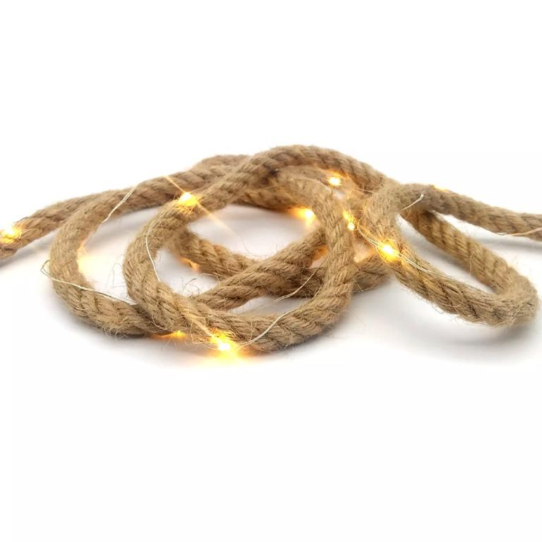[RENT] Hemp Rope Fairy LED Light Decor (Battery operated), Everything ...