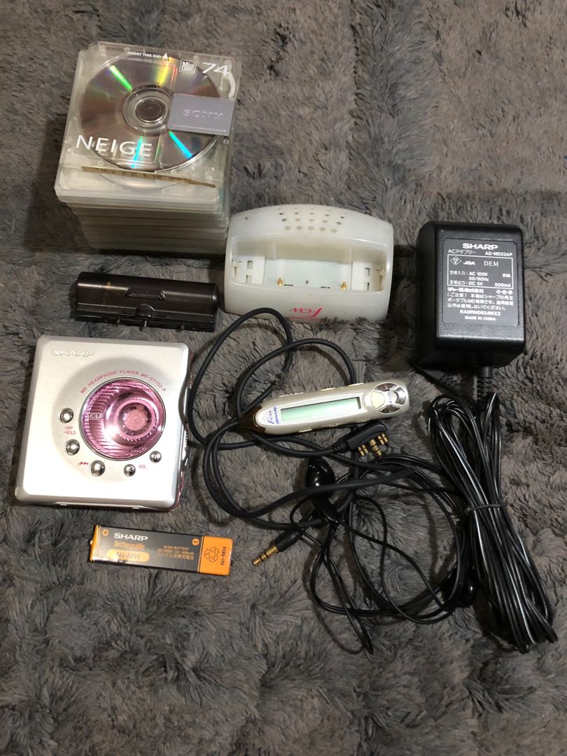 SHARP Mini Disc Portable Player, Audio, Portable Music Players on Carousell