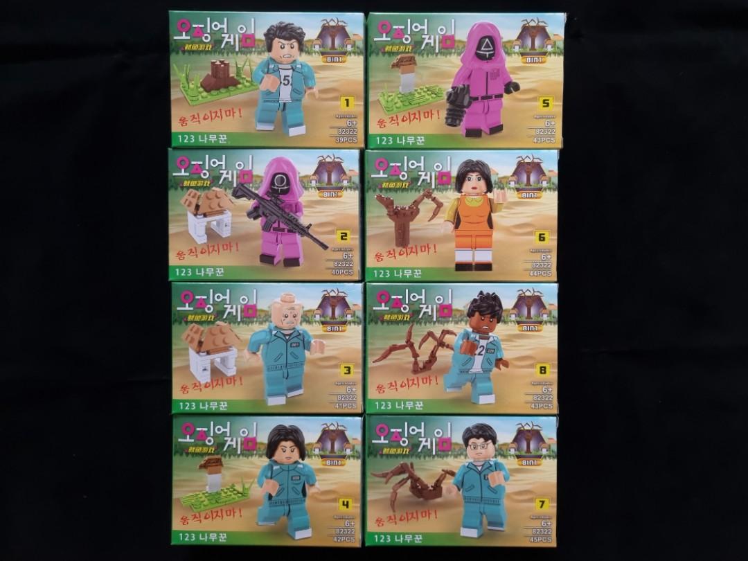 Squid Game lego minifigure set of 8 - Ready stock!, Hobbies & Toys ...