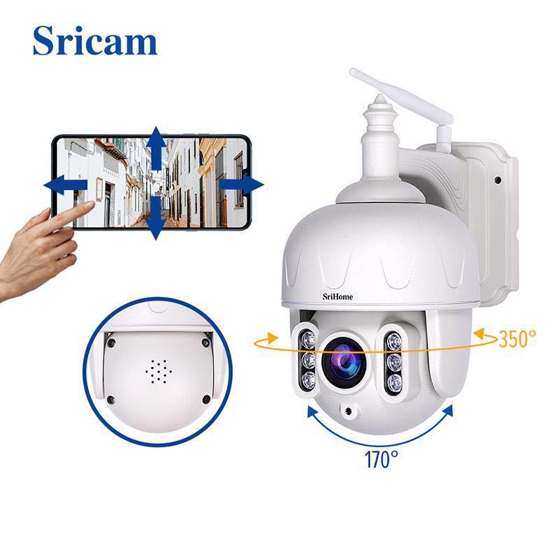 SRICAM SriHome SH028 3.0MP 1296P 5X Zoom Wi-Fi 360 Degree PTZ ...