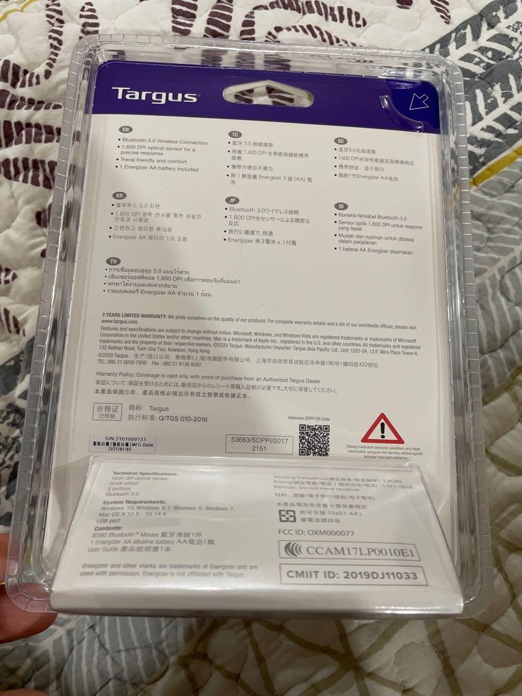 Targus bluetooth mouse B580, Computers & Tech, Parts & Accessories ...