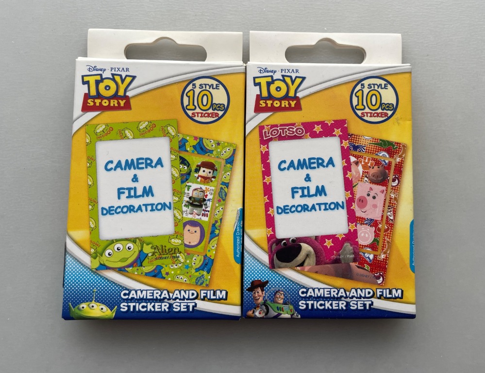 TOY STORY Camera and Film Sticker Set (2 boxes), 攝影器材, 相機 - Carousell