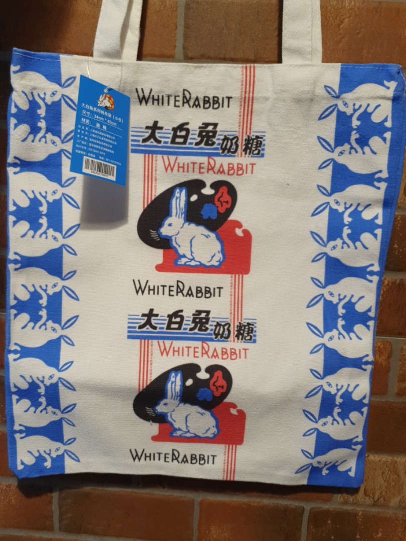 White rabbit tote bag, Women's Fashion, Bags & Wallets, Tote Bags on ...