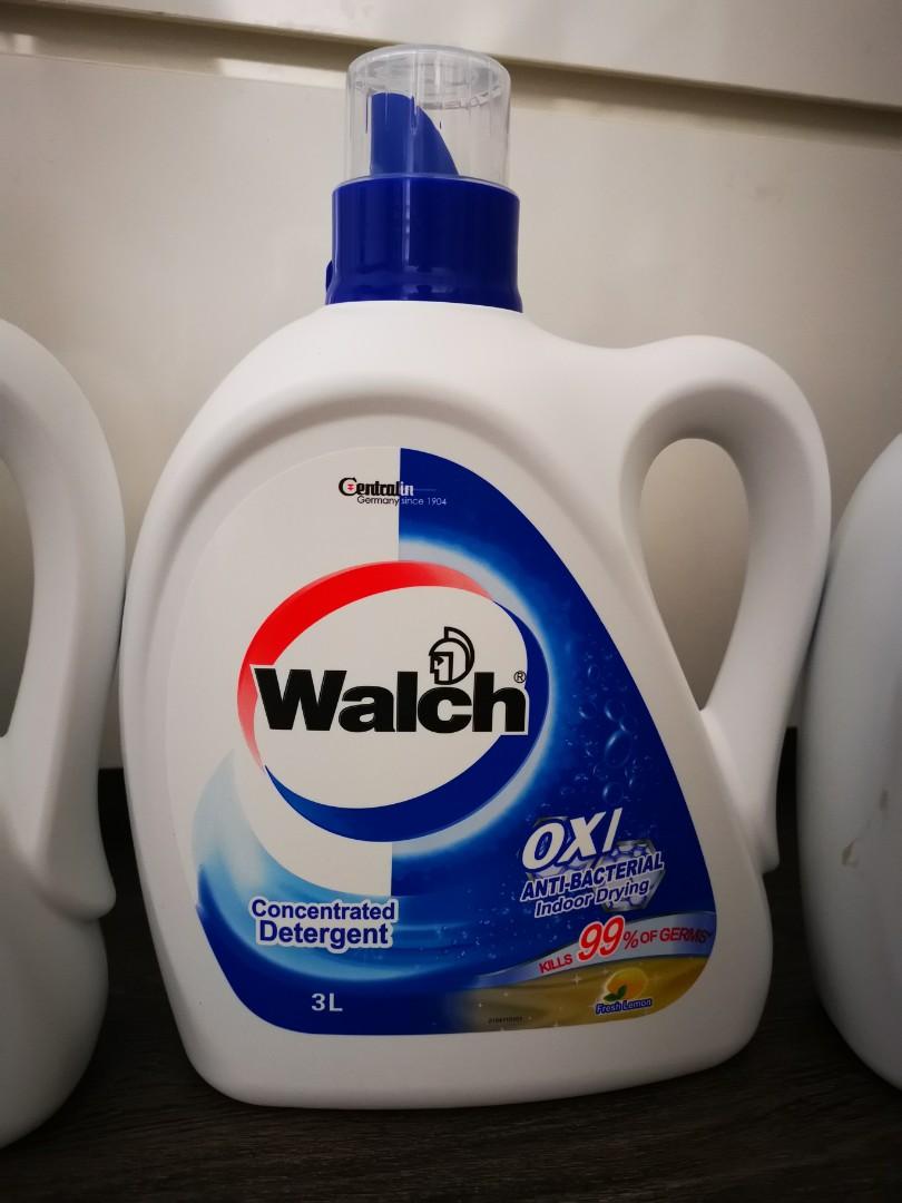 Walch Antibacterial Concentrated Laundry Detergent 3L x 4 Bottles ...