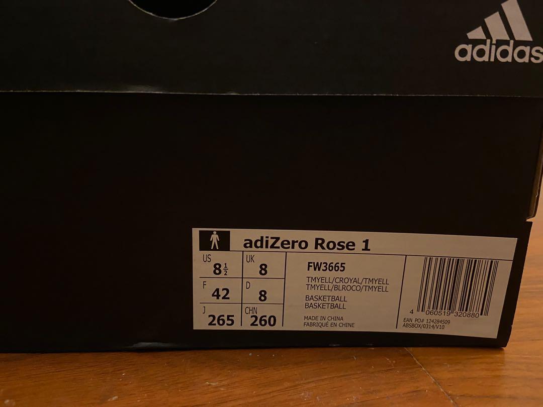 全新 Adidas Drose Derrick D Rose 1 Adizero us 8.5, 男裝, 鞋, 波鞋 - Carousell