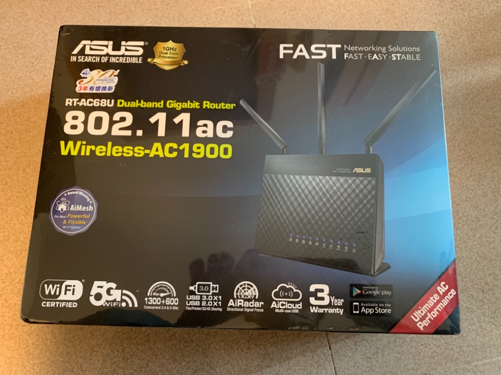 全新 Asus router wireless RT-AC 68U, 電腦＆科技, 電腦周邊及配件, Wifi及上網相關產品 - Carousell
