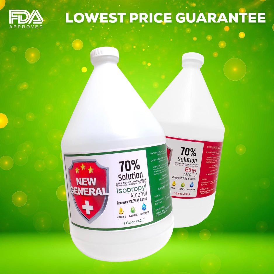 Alcohol New General ( defender maker) ethyl alcohol and isopropyl ...