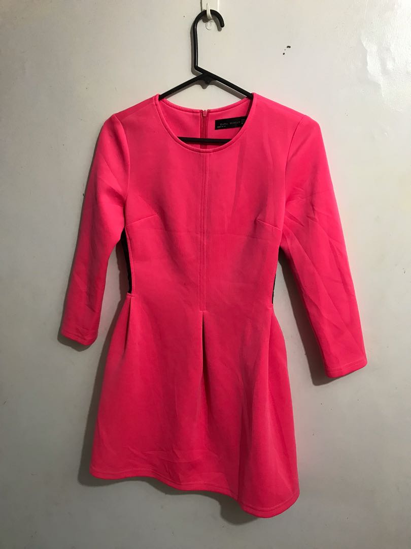 Authentic Hot Pink Zara Dress, Women's Fashion, Dresses & Sets, Dresses ...